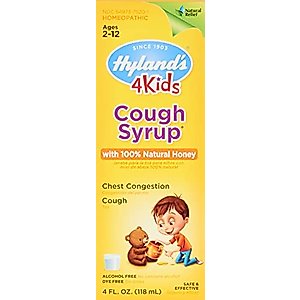 Hyland's Cough Syrup with 100% Natural Honey 4 Kids 4 oz