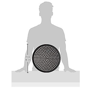 Lloyd Pans Perforated Pizza Cutter Pan, Pre-Seasoned PSTK, Anodized Aluminum, 14 inch by .75 inch deep