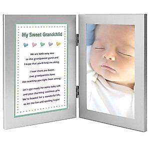 Poetry Gifts Grandchild Gift, Grandson or Granddaughter Frame From Grandparent, Add 4x6 Inch Photo