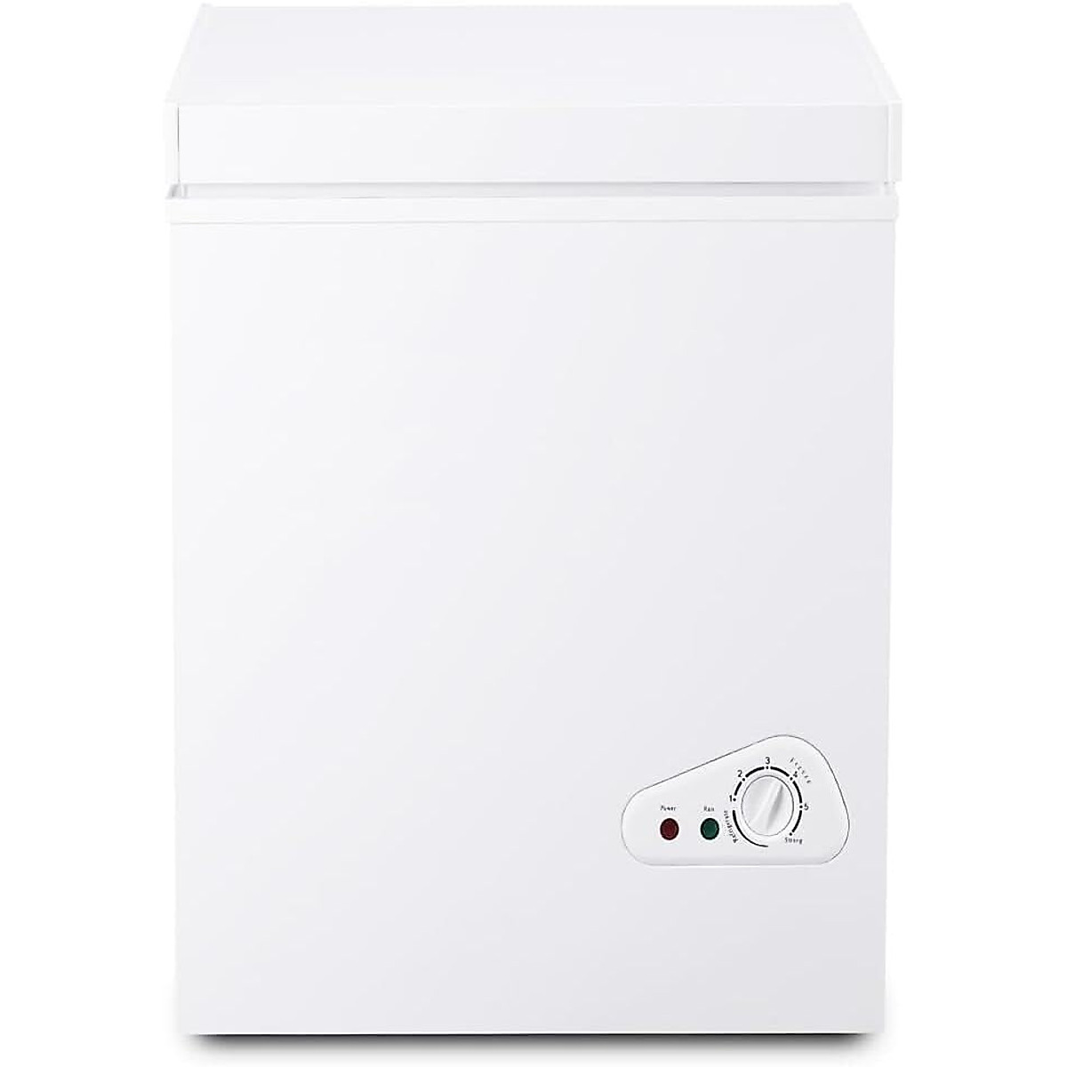 Fcicarn Compact Chest Freezer, 3.5 Cu.Ft. Deep Freezer with Dividers and Basket, Manual Temperature Control, for Home Use, White