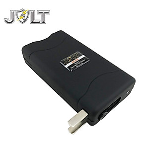 STREET WISE SECURITY PRODUCTS 56,000,000 Mini Stun Gun for Women Self Defense with LED Flashlight, Safety Switch, Rechargeable Unit - Nylon Holsters with Belt Loop for Easy Access