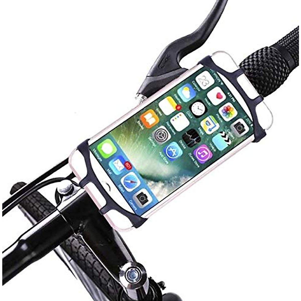 Universal Magnetic Bike, Motorcycle, Mic Stand, Pole, Stroller, Shopping Cart Mount for Cell Phones. Compatible with iPhone, Samsung Galaxy, HTC, Google, etc.
