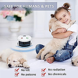 MAGIC CAT Rodent Repellent, Ultrasonic 3-in-1 Pest Repeller Mouse Blocker Rat Deterrent Get Rid of Mice with Ultrasound Pressure Wave, Squirrel Repellent Humane Pest Control for Indoor Use (White)
