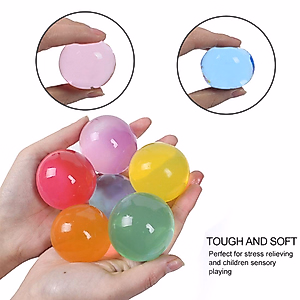Non Toxic Water Gel Beads 500Pcs Giant & 20000Pcs Small Kit, Rainbow Mix Water Gel Beads Growing Balls for Vases Filler, Wedding and Home Decoration
