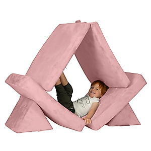 Hunter Huddle Kids Foam Play Pink Modular Couch