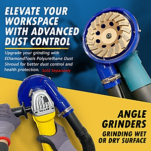 7" Diamond Grinding Wheels for Concrete or Masonry, 24 Turbo Segments, #30/40 Grit, Medium Bond, 5/8"-11 Arbor