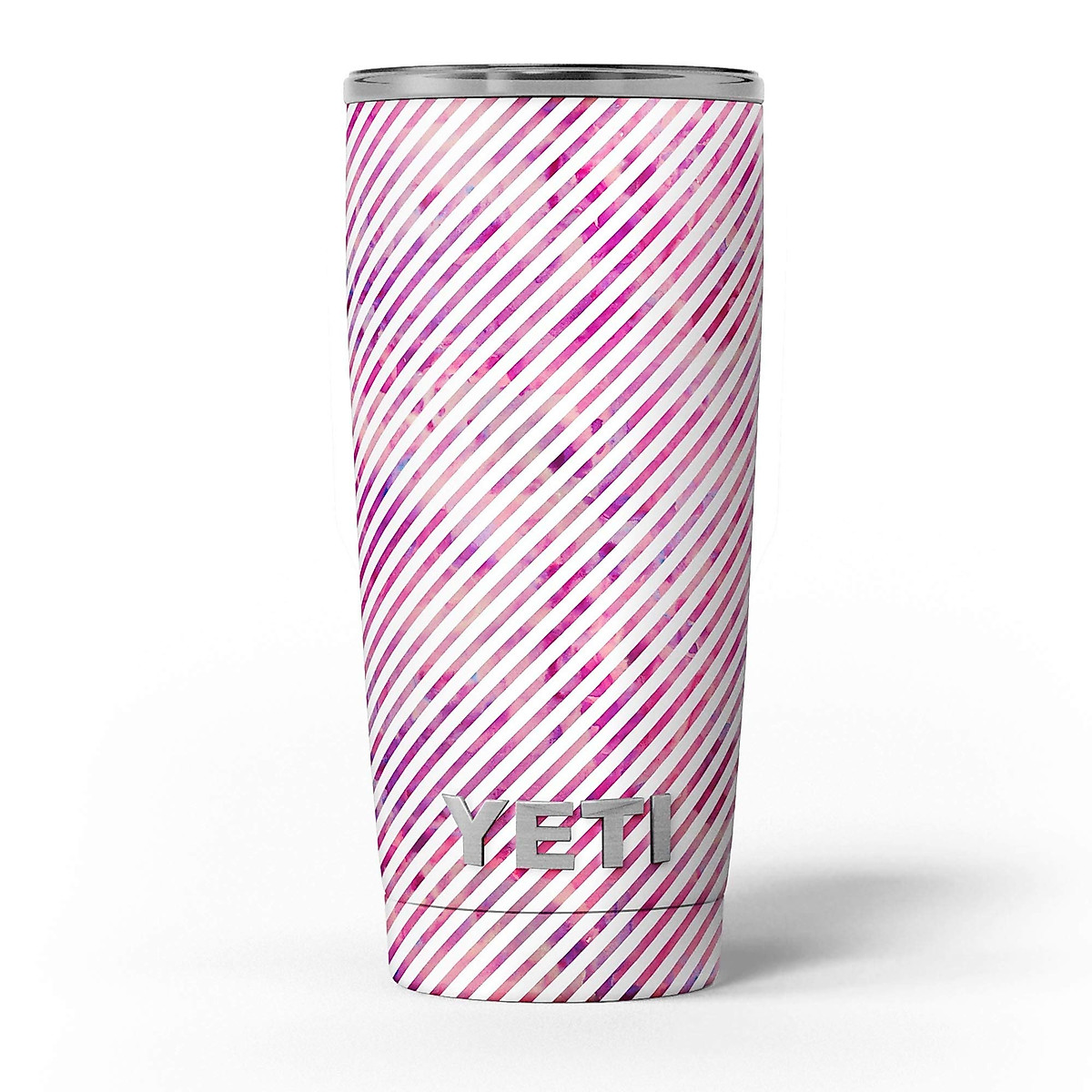 Design Skinz Slanted White Lines Over Multicolored Clouds - Skin Decal Vinyl Wrap Kit Compatible with The Yeti Rambler Cooler Tumbler Cups