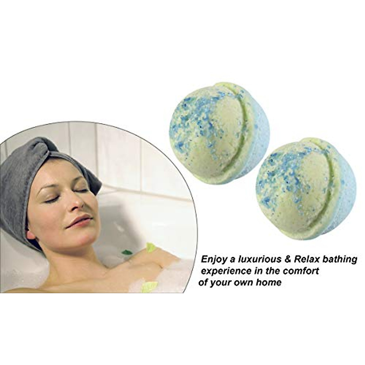 Candles and Cream It's A Beautiful Day Bath Bombs, Invigorating and Luxurious, All-Natural Spa Fizzies for Stress Relief and Aromatherapy-Set of 2