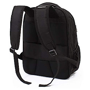 SwissGear 6392 ScanSmart Ultra Premium Large Padded Laptop TSA Friendly Backpack - Black on Black