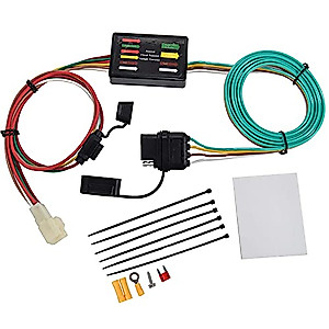 RED WOLF 4-Pin Trailer Wiring Harness Compatible with 1998-2008 Subaru Forester, 2000-2009 Outback, 2008-2014 Subaru Tribeca 4-Way Flat Towing Hitch T-Connector Plug