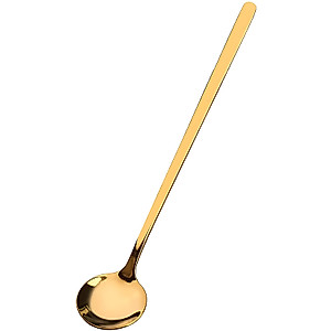 4-Pack 6-2/3-Inches Coffee Spoons, Stirring Spoons, Tea Spoons Long Handle, Gold Teaspoons, Gold Spoons, Ice Tea Spoons, Long Spoons for Stirring,Espresso Spoons Stainless Steel