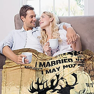 Gifts for Him Husband from Wife to My Husband Blanket, Birthday Christmas Anniversary Wedding Gifts for Husband from Wife, Soft Personalized Throw Blankets for Him Gifts Husband 60" x 80"