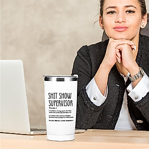 CQM Supervisor Gifts for Women Tumbler Boss Gifts Water Bottle Double Wall Travel Coffee Mug Stainless Steel Vacuum Insulated Thermal Cup Thank You Farewell Gifts for Manager Boss Birthday Christmas