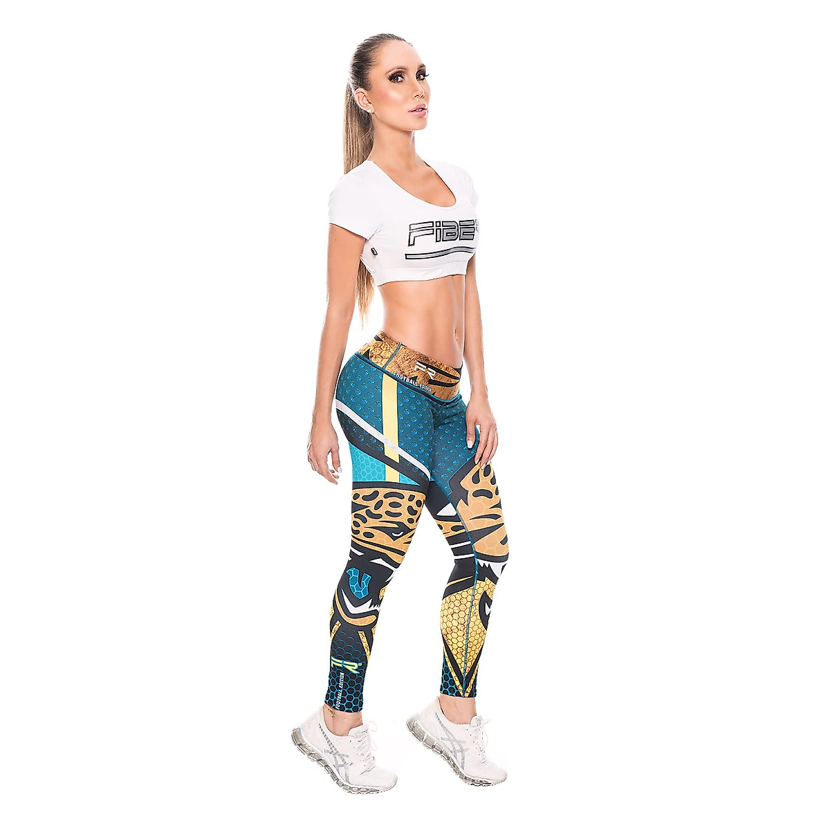 FP Football Leggings for Women Teens, Unisex Leggings, Fiber Colombia Leggings Fitness Workout Running Printed Pants JV Jaguars