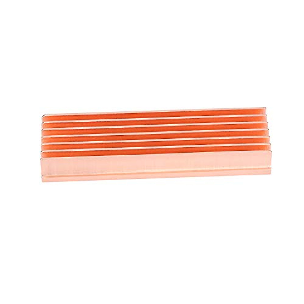 Awxlumv M.2 Heatsink Pure Copper NVMe M2 2280 SSD DIY 7 Fins Cooler with Thermal Pad for Desk Computer(2 Pcs)