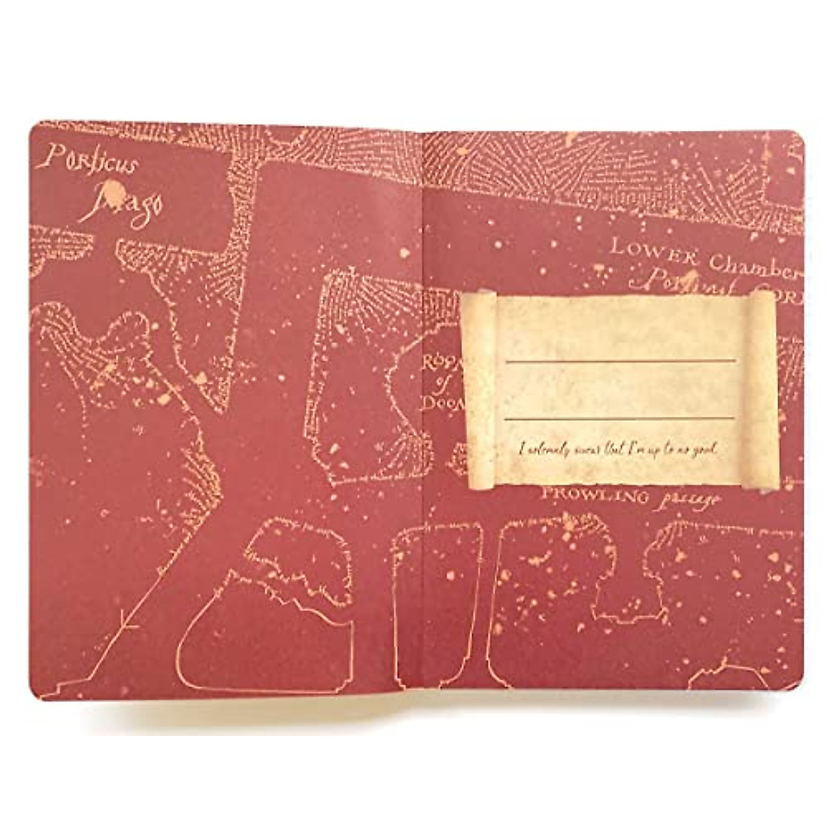 Paper House Productions Harry Potter 8" Foil Accent Soft Cover Journal with Satin Ribbon Page Marker - Marauder's Map