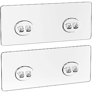 MAXIFFE 2 Pieces Adhesive for Shower Caddy Organizer, Holds 30lbs No Drilling Transparent Adhesive Strip Replacement