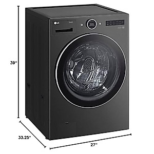 LG WM6700HBA 5.0 Cu. Ft. Black Steel Front Load HE Stackable Smart Washer