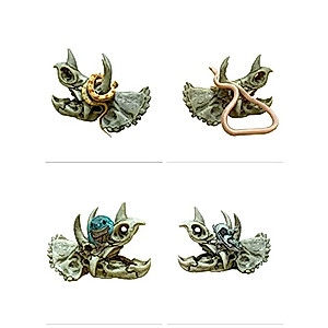 PetierWeit Resin Triceratops Skull Decoration Aquarium Dinosaur Ornaments Reptile Shelter Artificial Dinosaur Hideout Cave Landscape for Snake, Polypedatid, Fish, Shrimp