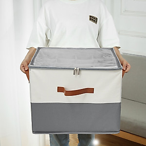 Generic Shoe Organizer for Closet,Foldable Shoe OrganizersContaine with Clear Cover，Adjustable DividersStorage Boxes for Closet ，16 Pairs，gray+white