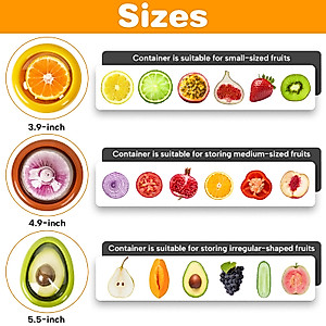 SUPODDK Onion Storage and Avocado Saver，Reusable Silicone Food Storage Container Set of 4, Perfect For Storing Tomatoes, Lemons, Garlic, and Other Fruit and Vegetable For Fridge