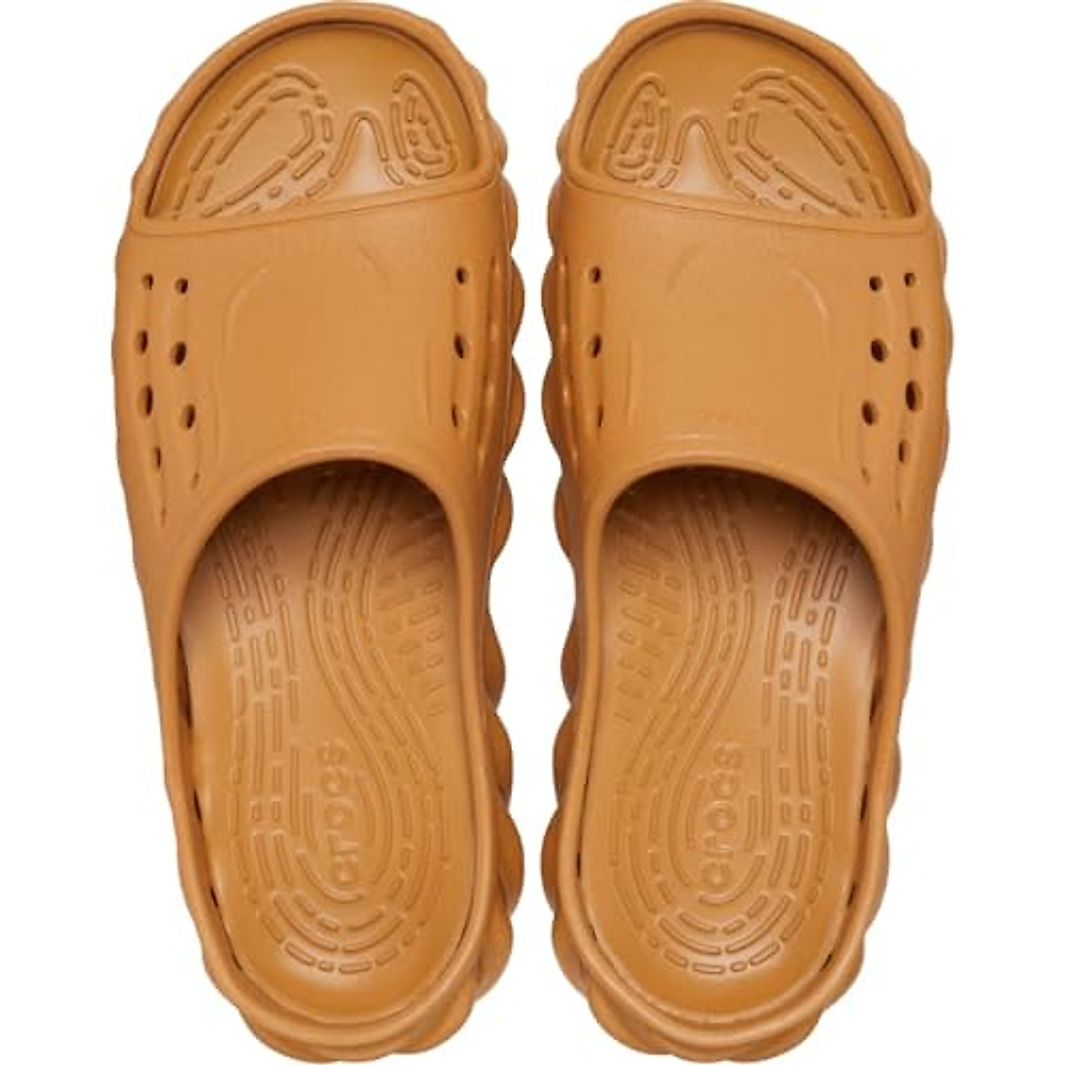 Crocs Unisex-Adult Echo Slides, Sand, 12 Women/10 Men