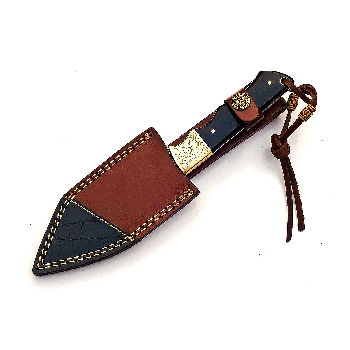 Damascus Steel fixed Blade Tanto Knife Hunting Camping outdoor Sports. SM147