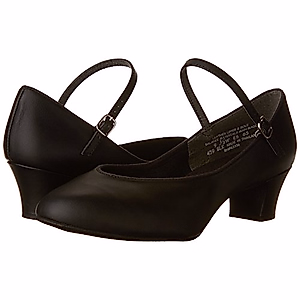 Capezio Women's Suede Sole Jr. Footlight Character Shoe, Black, 5