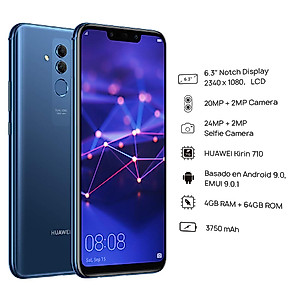 Huawei Mate 20 Lite SNE-LX3 64GB (Factory Unlocked) 6.3" FHD (International Version) (Sapphire Blue)