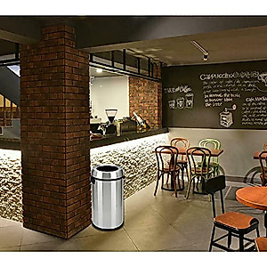 Open Top Trash Can, Commercial Grade, 65L Capacity