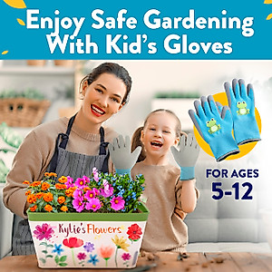 Home Grown Paint & Grow Flower Gardening Kit Set for Boys and Girls - Craft Activity Toy for Kids, Ages 5 6 7 8-12 Years Old - Unique Birthday Present - Plant Gift Toys