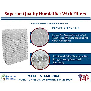 2-Pack Air Filter Factory Replacement For Procare PCWF813, PCWF-813 Humidifier Wick Filters