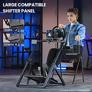 Marada Racing Steering Wheel Stand X Frame Compatible for G29,G920,T300RS,T150 New Upgrade Racing Simulator Cockpit Foldable Adjustable Wheel, Shifter,Pedals and Handbrake NOT Included