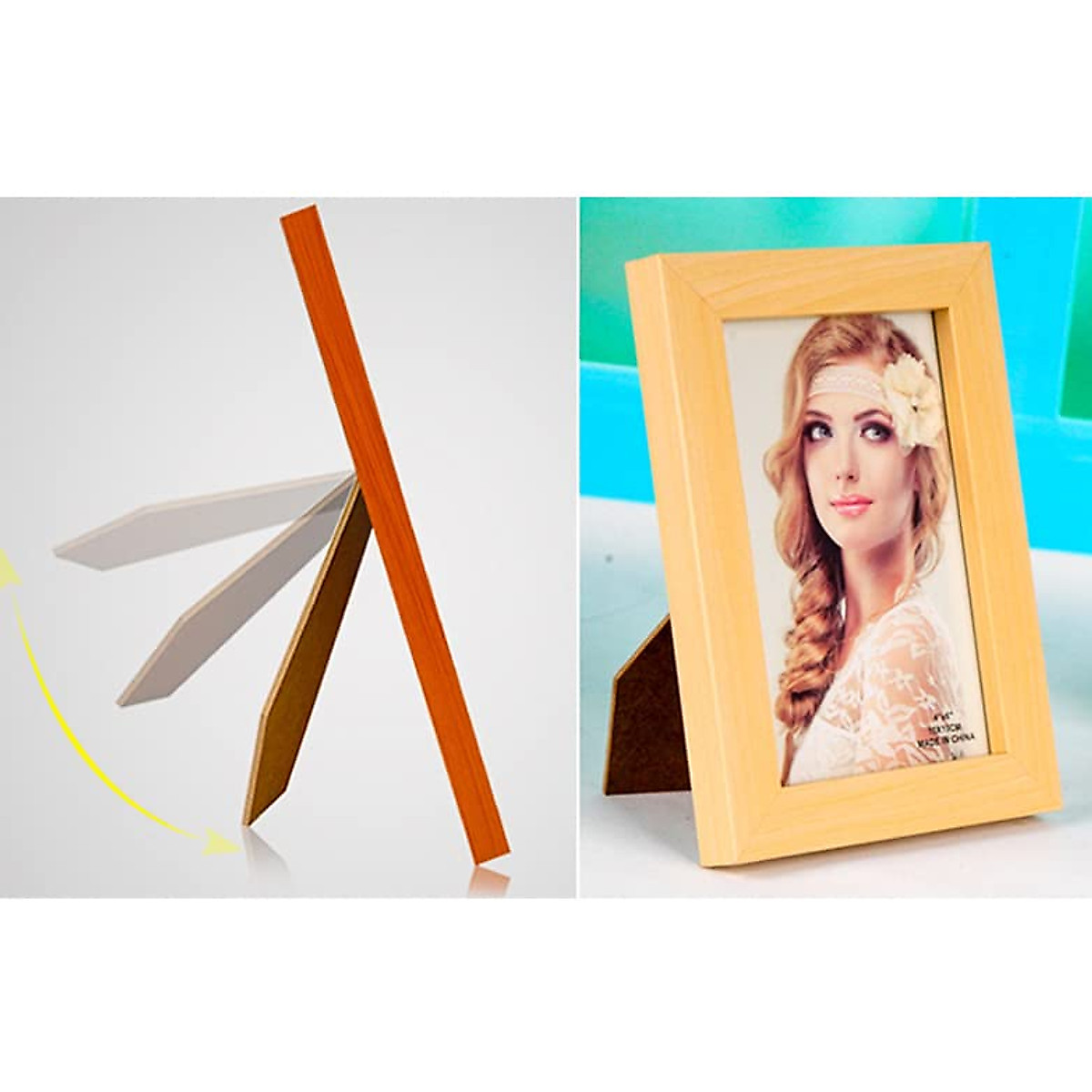 Rikyo Picture Frame 2 Pack, 5x7 inches, Red, Rustic Farmhouse Style, Without Mat, Wall Gallery Photo Frame for Tabletop and Wall Display