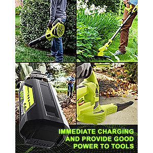 GERIT BATT OP4026 6000mAh Replacement Battery Compatible with Ryobi 40V Lithium Battery OP4026A OP4050A OP40601 OP4040 OP4030 OP4050 OP4015 OP40261 OP40201 OP40301 OP40401 Cordless Power Tools(Green)