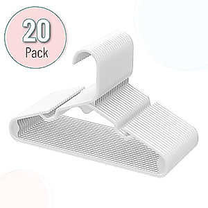 Mr. Pen- Plastic Baby Hangers, 20 Pack, White, Baby Hangers for Closet, Baby Clothes Hangers, Toddler Hangers for Nursery, Kid Hangers, Infant Hangers, Kids Clothes Hanger, Hangers for Baby Clothes