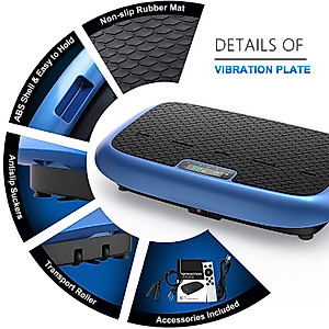 Natini Vibration Plate, Whole Body Vibration Platform Exercise Machine with Bluetooth Speaker, Home Fitness Equipment for Weight Loss & Toning(Jumbo Size)