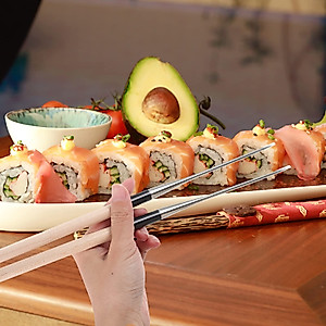 DOITOOL 2pcs Sushi Chopstick Sashimi Chopsticks Point Head Japanese Chopsticks Japanese Sushi Chef Tableware for Home Kitchen Restaurant 150mm