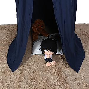 Yosoo Baby Bedding Round Dome Bed Canopy Kids Play Tent Hanging Net Curtain for Baby Kids Reading Playing Sleeping Room Decoration, Dark Blue