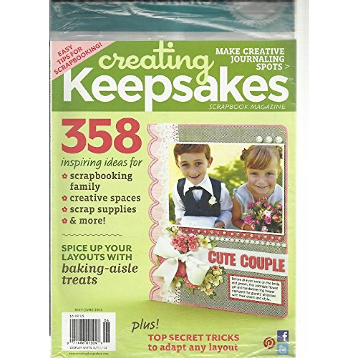 CREATING KEEPSAKES, MAY/JUNE, 2012 (358 INSPIRING IDEAS FOR SCRAPBOOKING)