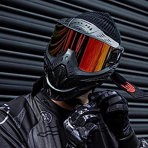 HK Army HSTL Goggle Paintball Airsoft Mask with Anti Fog Thermal Lens (Black/Fire Lens)