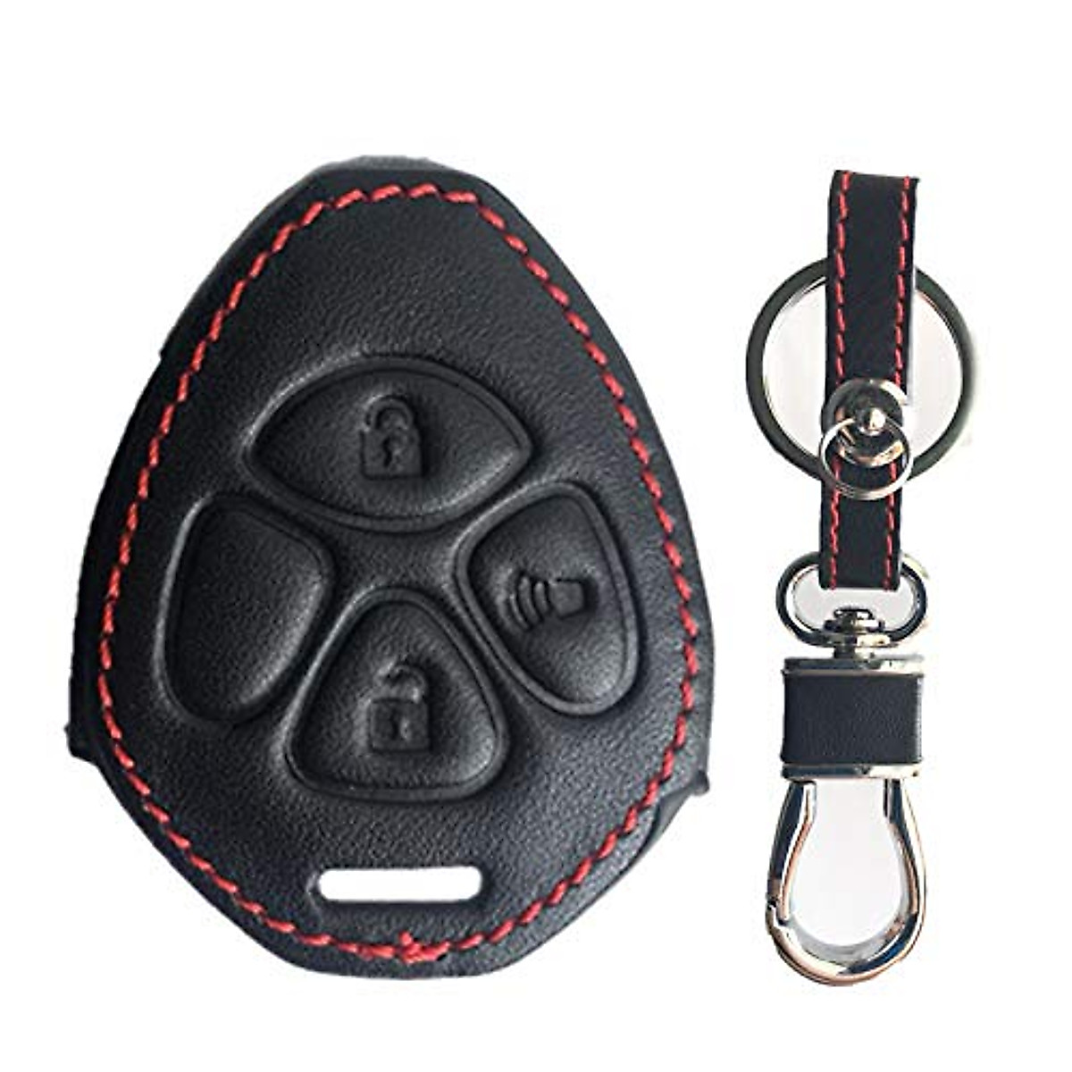 Rpkey Leather Keyless Entry Remote Control Key Fob Cover Case protector Replacement Fit For Toyota 4Runner Corolla Matrix RAV4 Venza Yaris Pontiac Vibe Scion iQ tC xB xD HYQ12BBY MOZB41TG