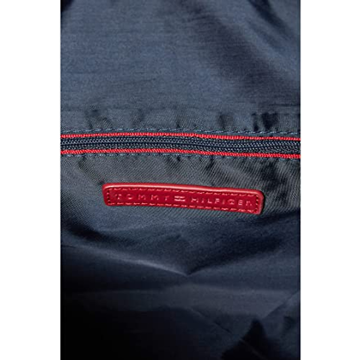 Tommy Hilfiger Gretta II Convertible Satchel with Hangoff Square Monogram Jacquard Stone/Navy One Size