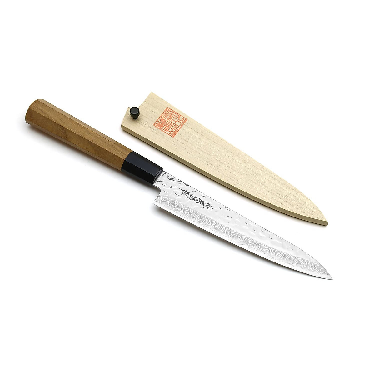 Yoshihiro 46 Layers VG10 Hammered Damascus Petty Japanese Utility Knife Ambrosia Handle (6''(150mm))