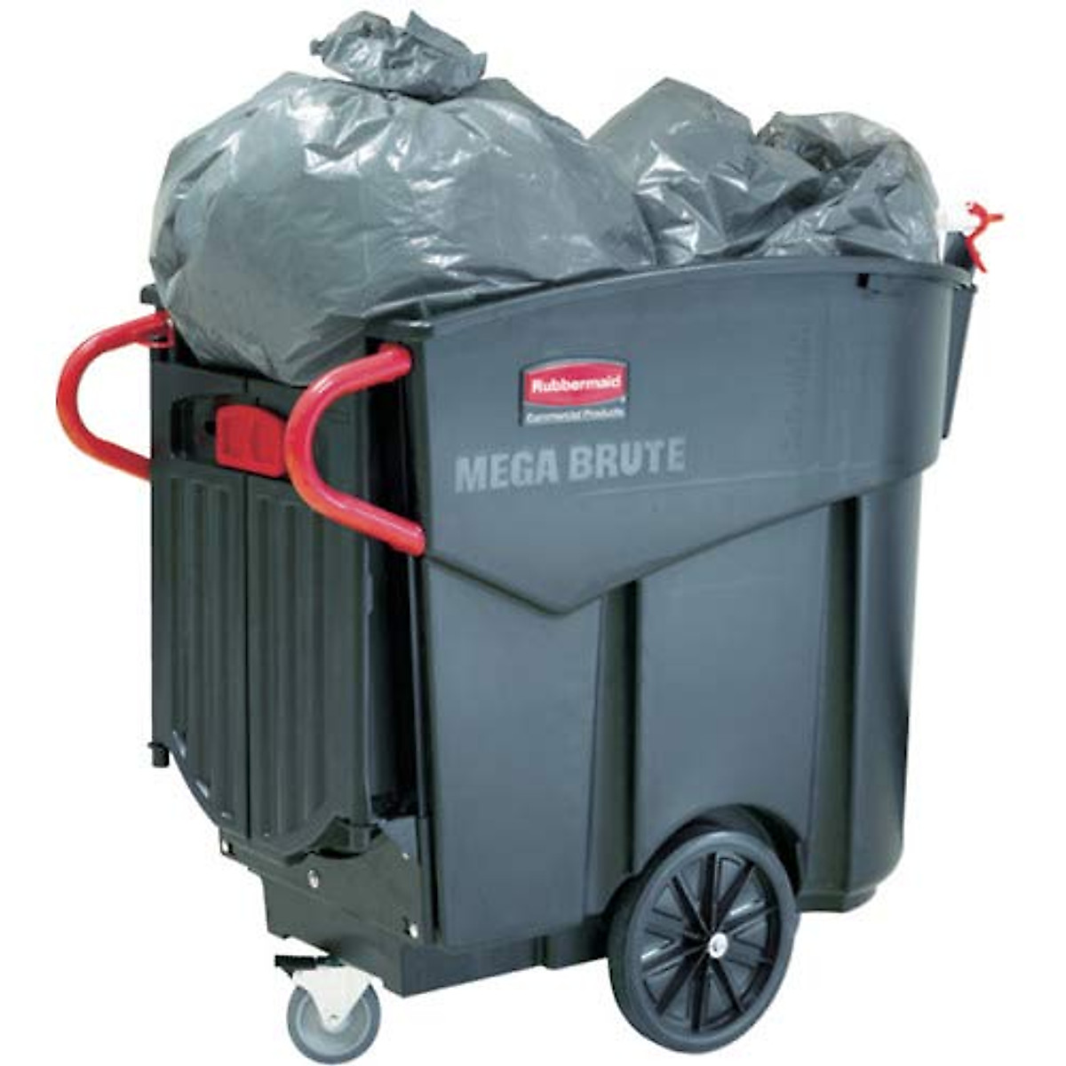 Rubbermaid Commercial Executive Series Mega Brute Waste Collection Cart, 120-Gallon, Black (9W7300BLA)