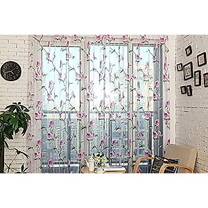 Dolce Mela DMC478 Sheer Curtain Panels 60 x 100 inch Tall Window Treatments, Paris Bedding & Home Decor