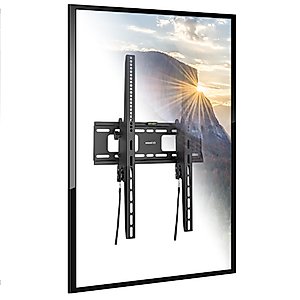 Mount-It! Portrait TV Wall Mount, Low Profile TV Mount for Vertical Mounting of Displays from 37" to 75", High 165 lb Weight Capacity, Anti-Theft Design, Tilting Menu Wall Board Mount, Sturdy Design