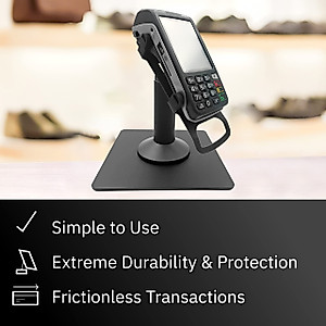 DCCStands Ingenico Move/3500/5000 7" Freestanding Swivel and Tilt Terminal Stand with Square Plate, Black