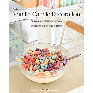 Taruzil Cereal Candle Bowl, Vanilla Candles Gifts for Women, Scented Candles Unique Gifts for Women Girl Friend Soy Wax Candles for Home Scented for Christmas, Birthday, Halloween,Valentine's Day