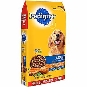 Pedigree Adult Roasted Chicken, Rice & Vegetable Flavor Dry Dog Food 44 Pounds